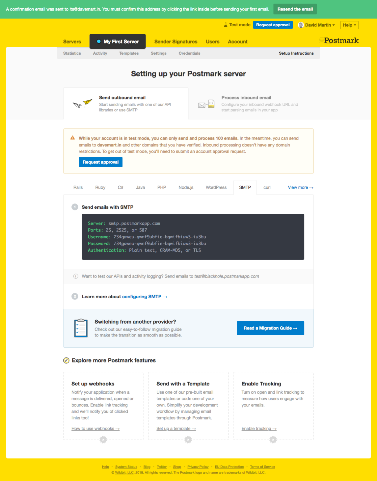 Postmark lets you filter reports over time and by tag so you can see the performance of each ...